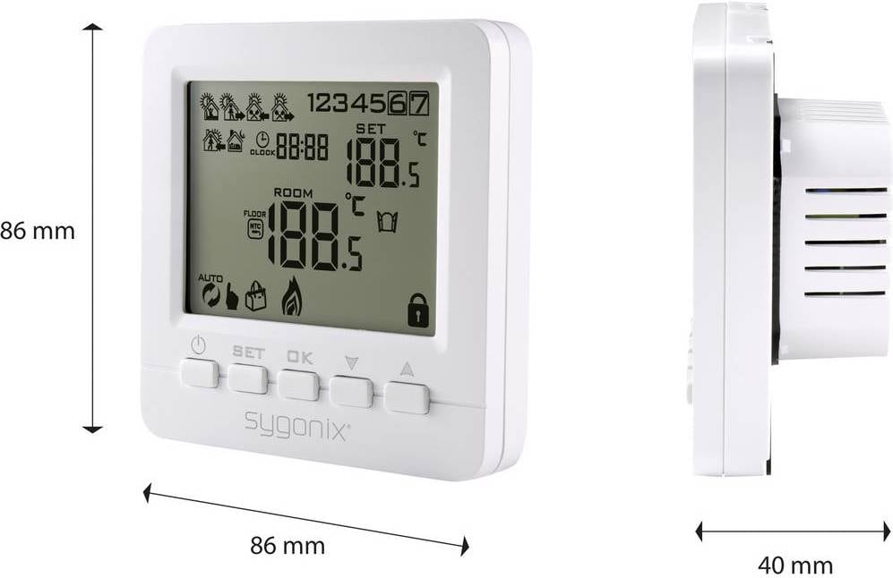 Sygonix Thermostat d'ambiance Thermostat de chauffage programmable ...