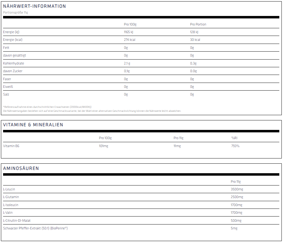 USN BCAA Power Punch (1 Stück, Tabletten, Flüssigkeit, Kapseln, Pulver ...