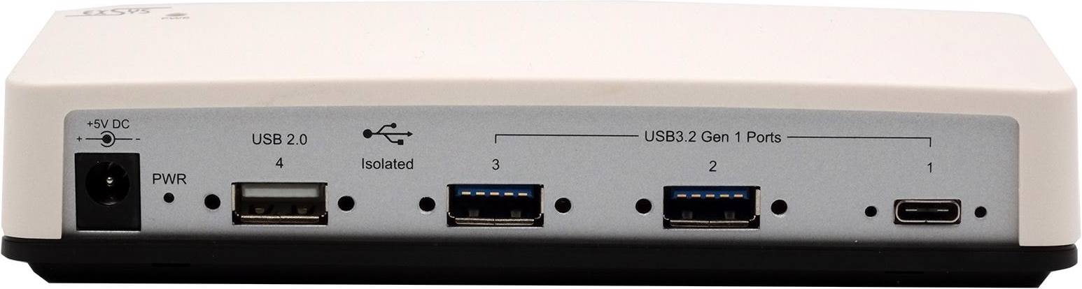 Exsys USB 3.2 HUB 4-Port incl.Mains. 12V/3 15KV ESD Surge Protection ...