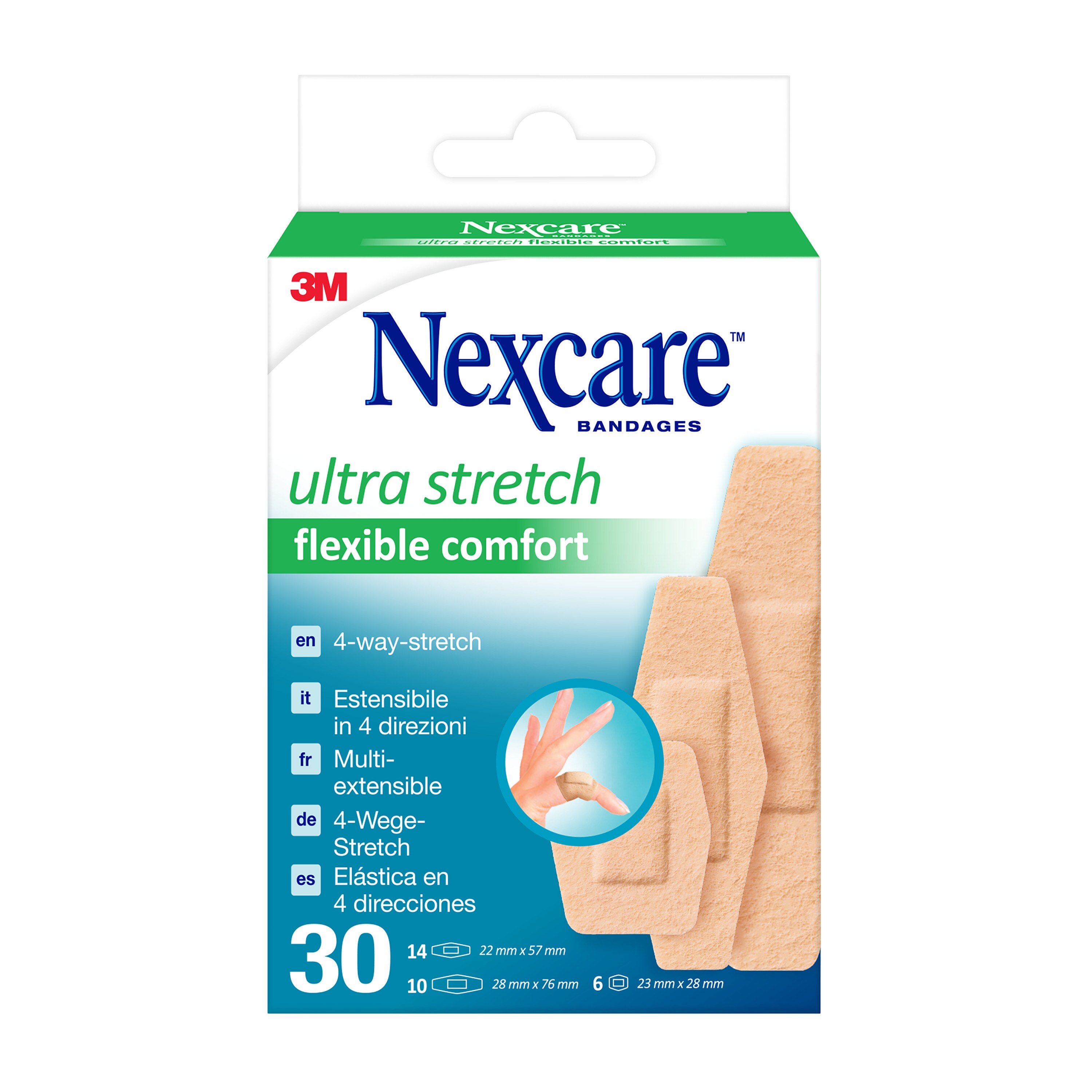 Nexcare Pflaster Ultra Stretch Flexible Comfort 3 Grössen assortiert ...