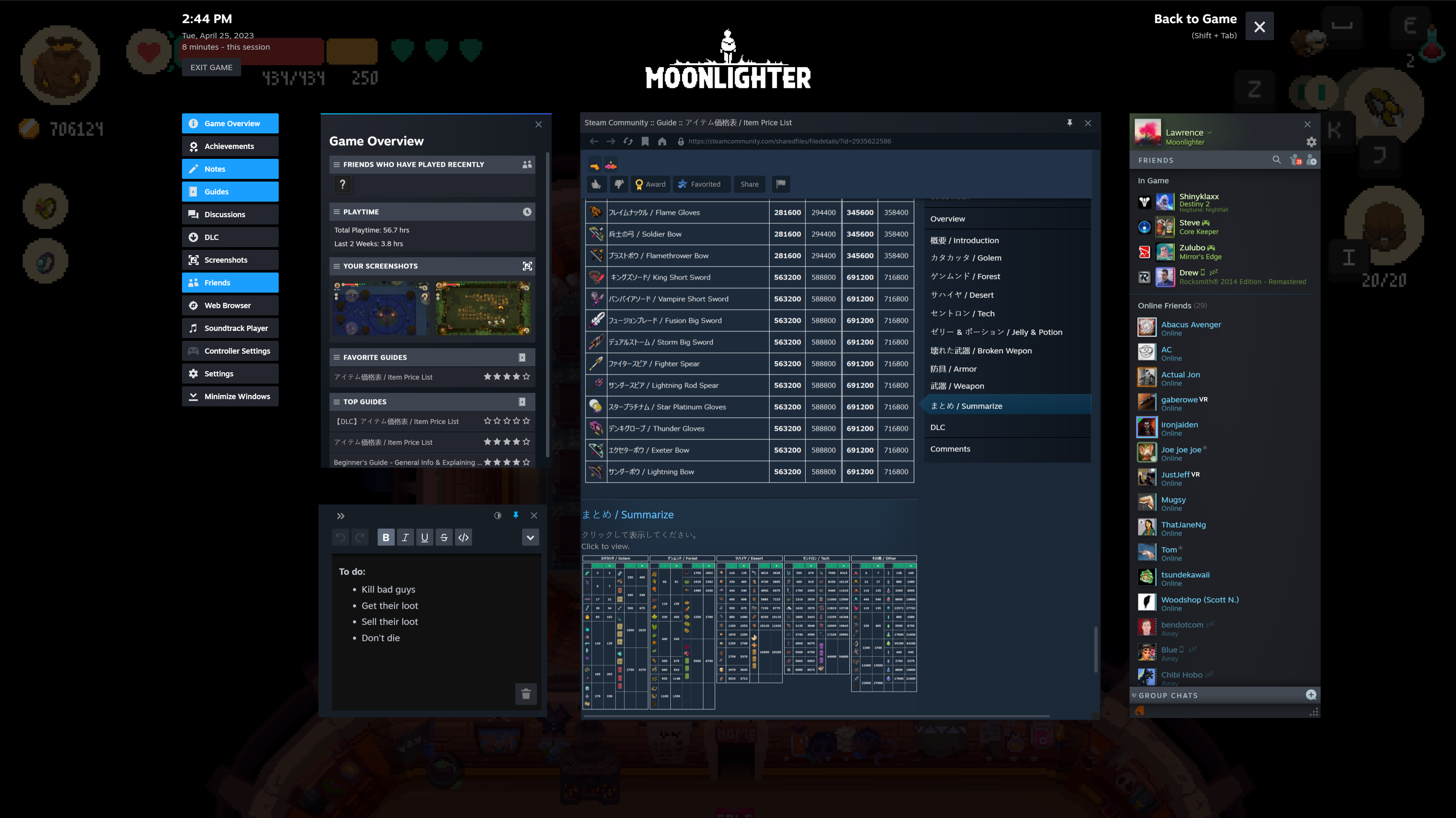New Steam in-game overlay has a notepad - digitec