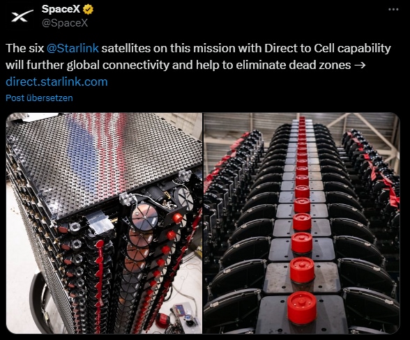 Direct to Cell: Starlink launches first mobile communications satellit ...