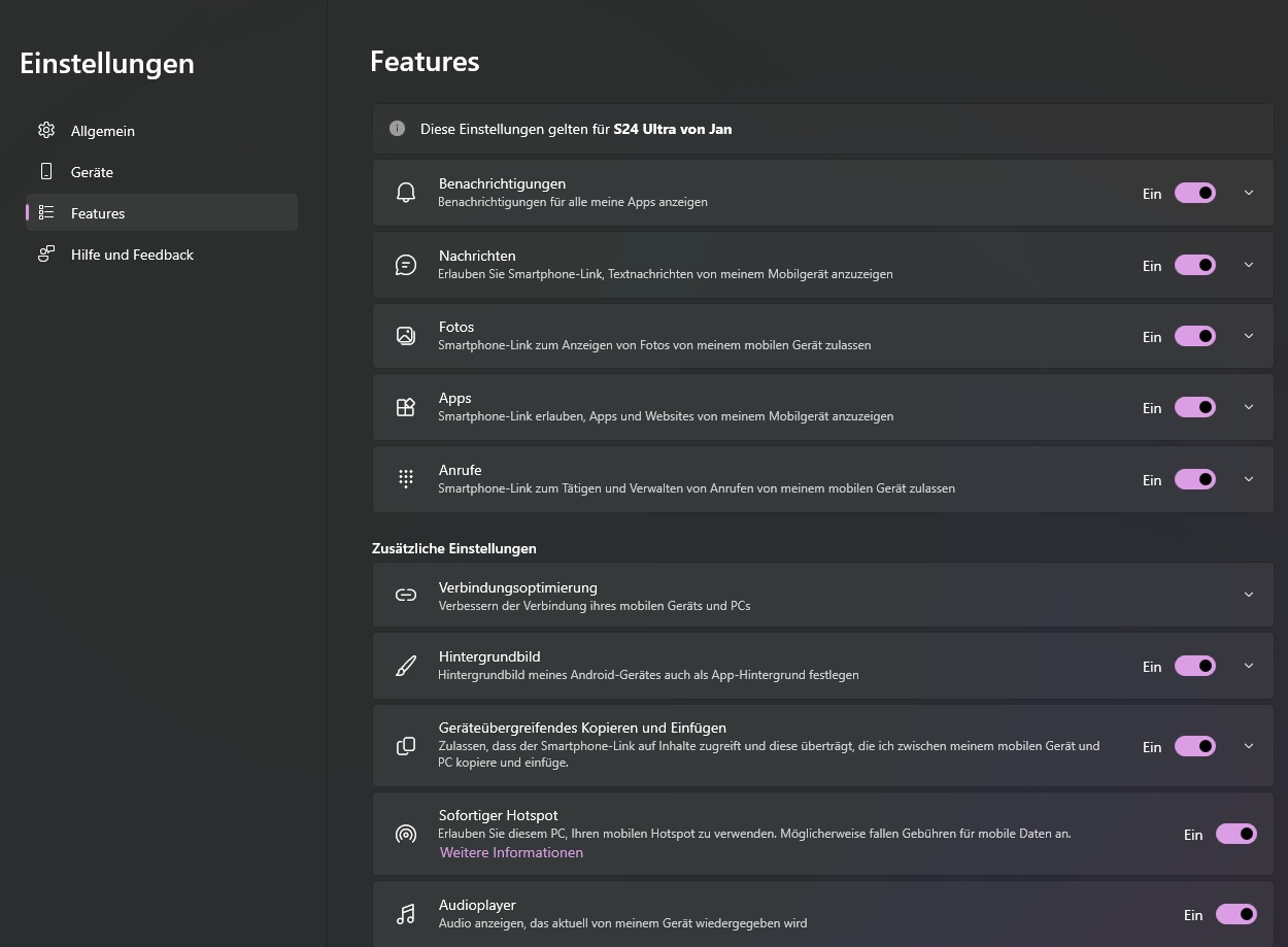 Link zu Windows: So verbindet Samsung seine Smartphones mit Windows ...