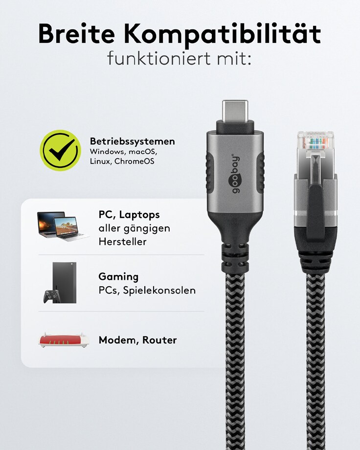 USB-auf-RJ45-Netzwerkkabel von Goobay im Test - Galaxus