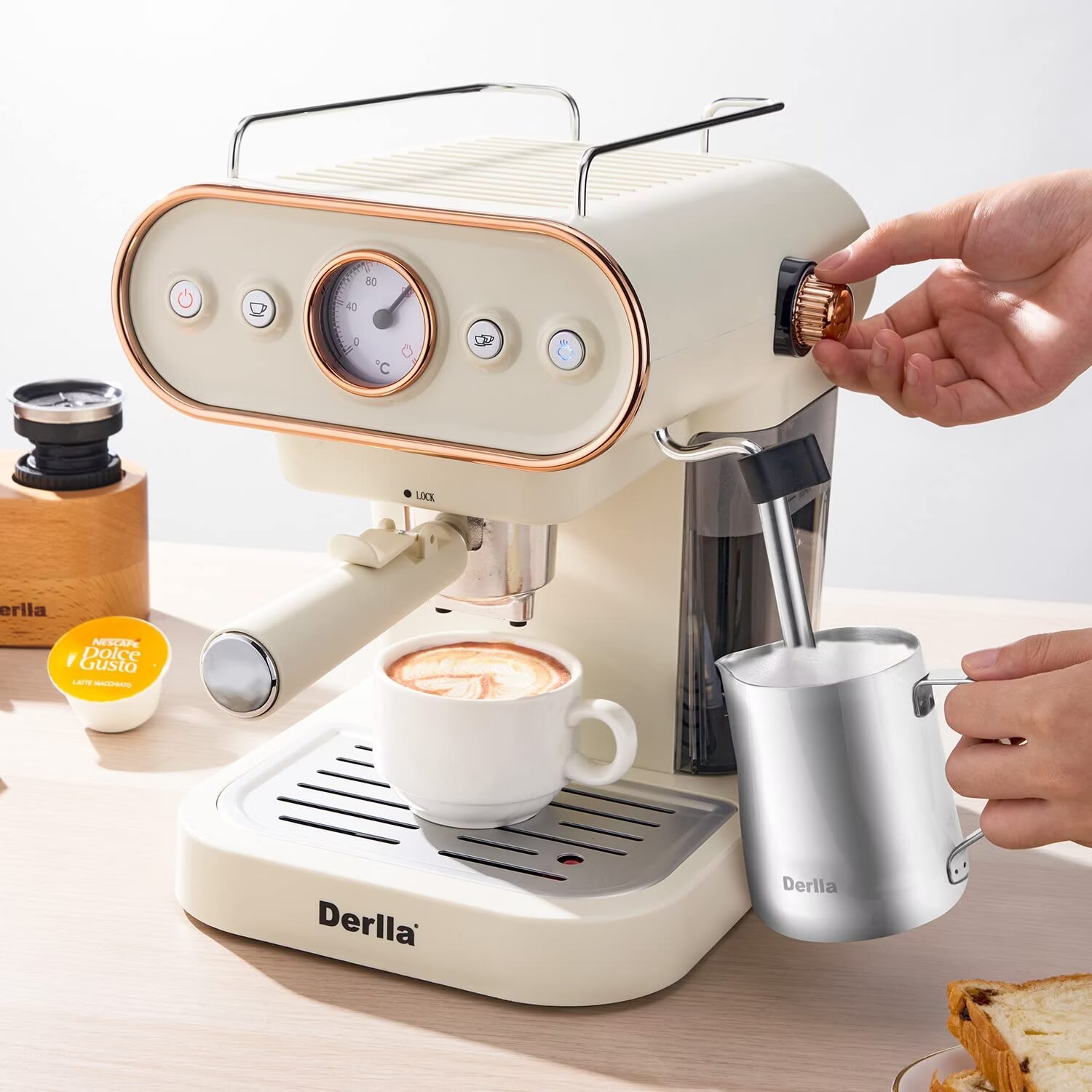 Derlla Cafetière rétro, blanc crème - acheter sur Galaxus