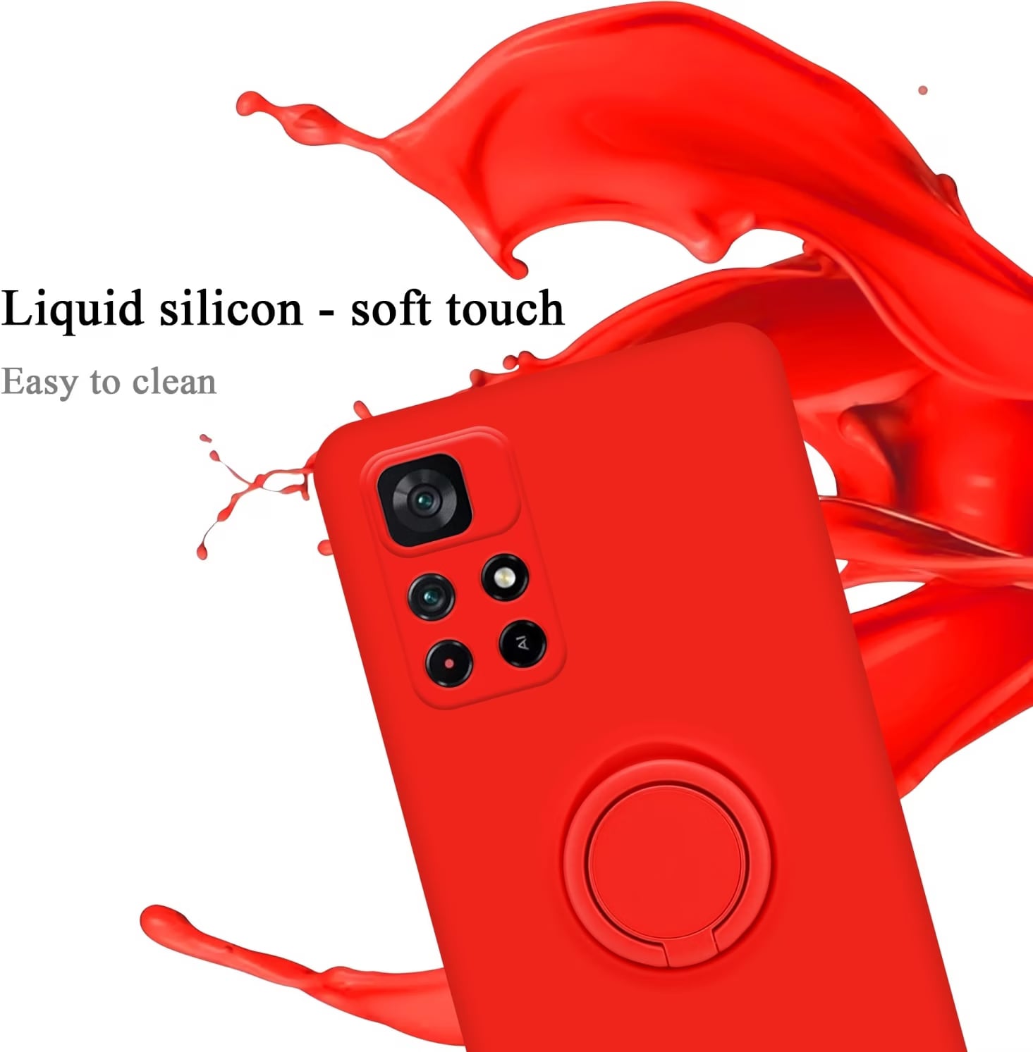 Cadorabo TPU Liquid Ring Silicone Case Hülle für Xiaomi POCO M4 PRO 5G ...