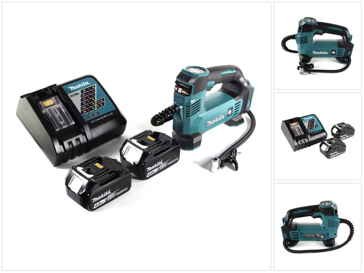 Makita DMP 180 RM Akku Kompressor 18 V 8,3 bar + 2x Akku 4,0 Ah ...