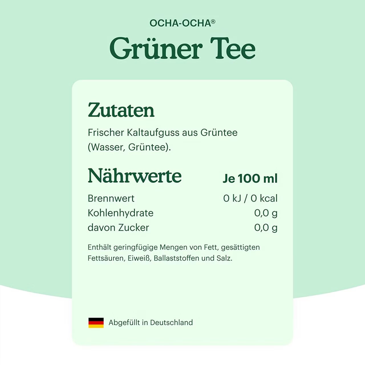 Ocha Ocha Cold Brew GRÜN Zucker- & Kalorienfrei Vegan Kiste - Galaxus